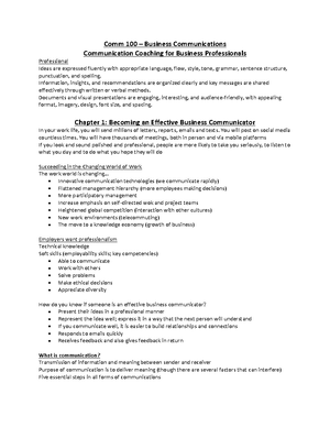 Comm 100 Final Prep - Comm 100 Final Prep Key Terms and Concepts ...