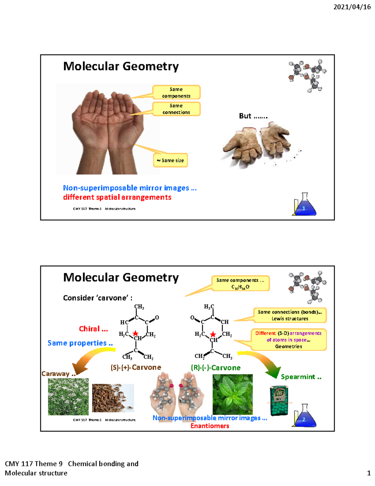 CMY 117-Theme 5 Molecular Geometry - CMY 117 Theme 9 Chemical bonding ...