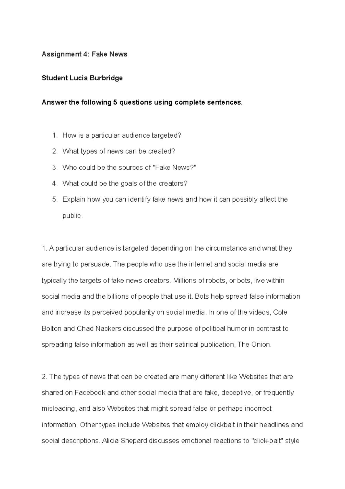 Assignment 4 Fake News - This is an example of how fake news affect us ...