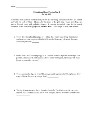Practice calculations - Medication Dosage Calculation Practice Problems ...