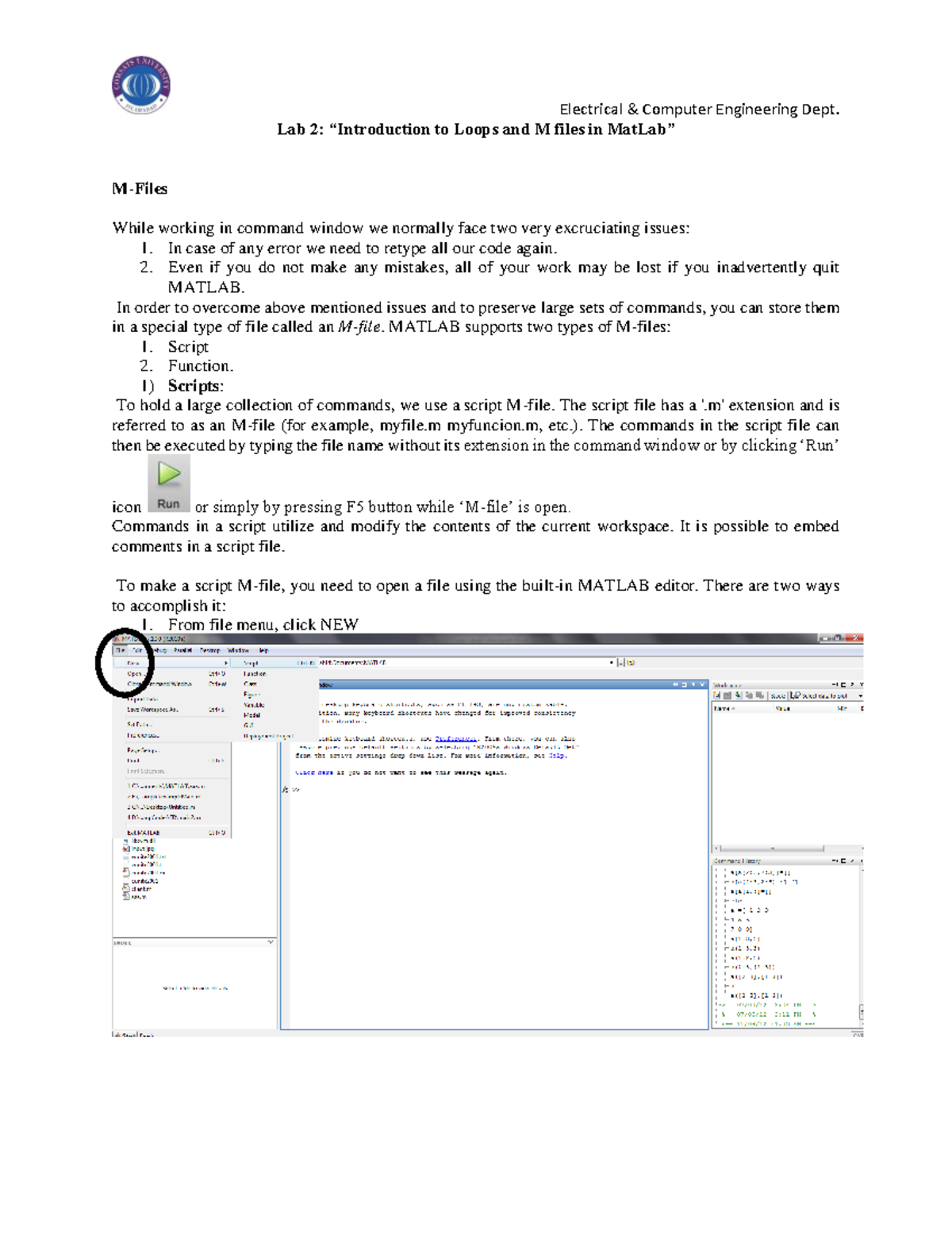 132601798905213900 - Lecture notes 2 - Lab 2: “Introduction to Loops ...