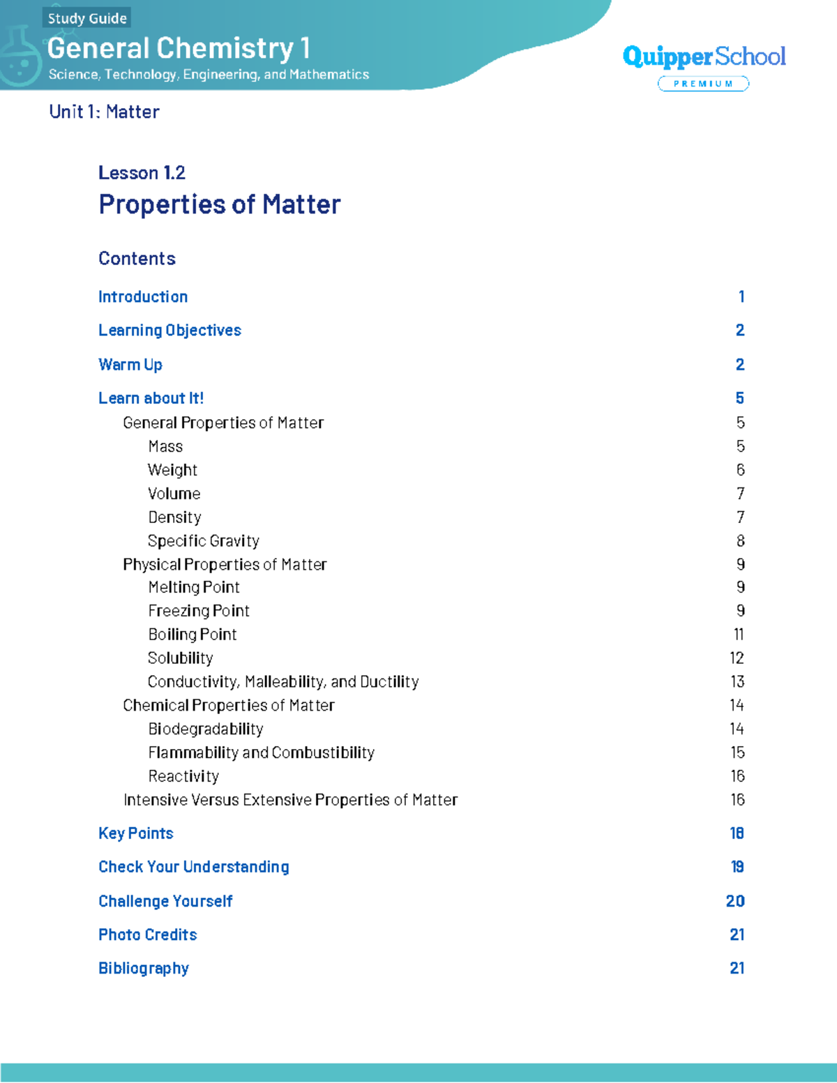 CHM1-11 12-Q1-0102-FD - Properties of Matter Lesson 1. Introduction ...