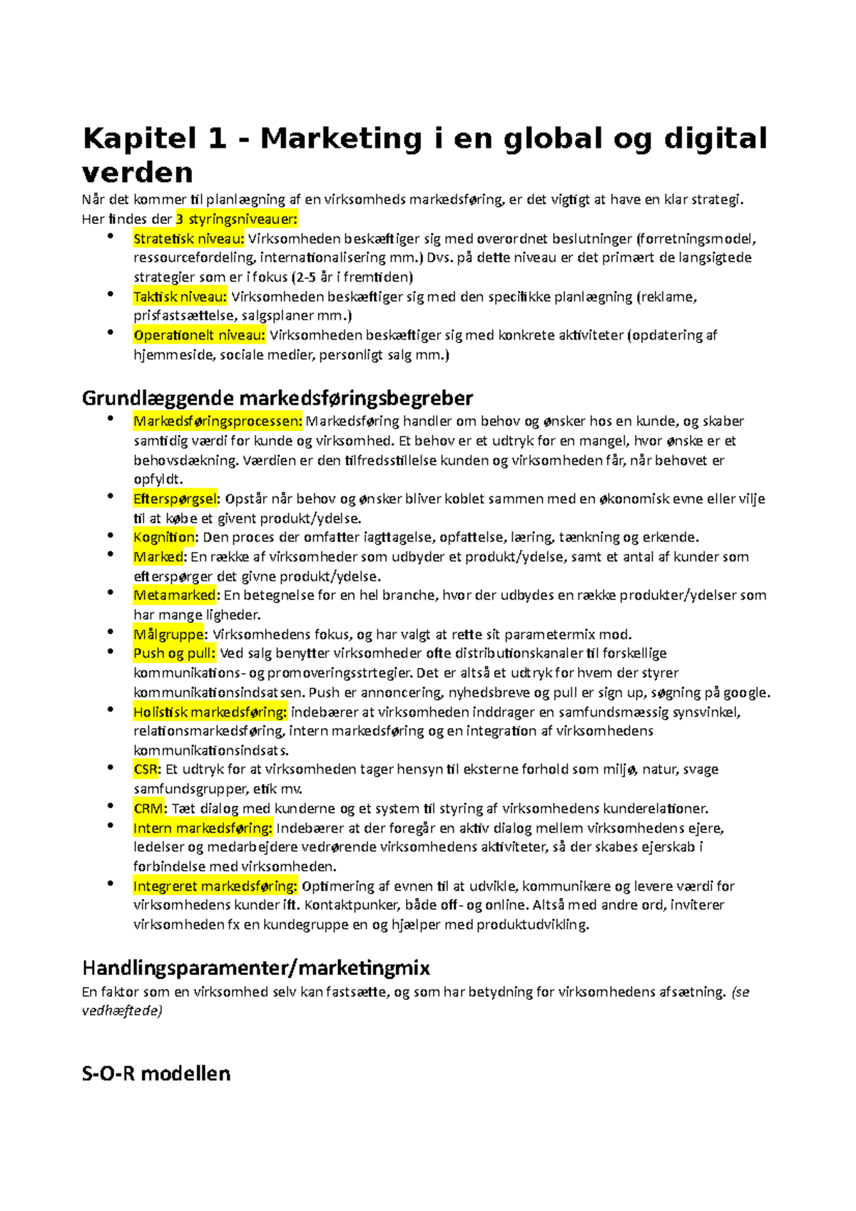 Kapitel 1 - Marketing i en global og digital verden - International markedsføring - Kapitel 1 ...