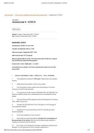 Cas portfolio 6 questions - 1. 2. Assessment 6 - 678600 ASSIGNMENT ...