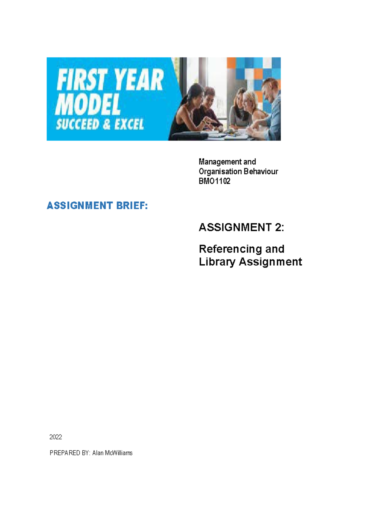 BMO1102 Assessment 2 Referencing and Library Assignment 2022 ...