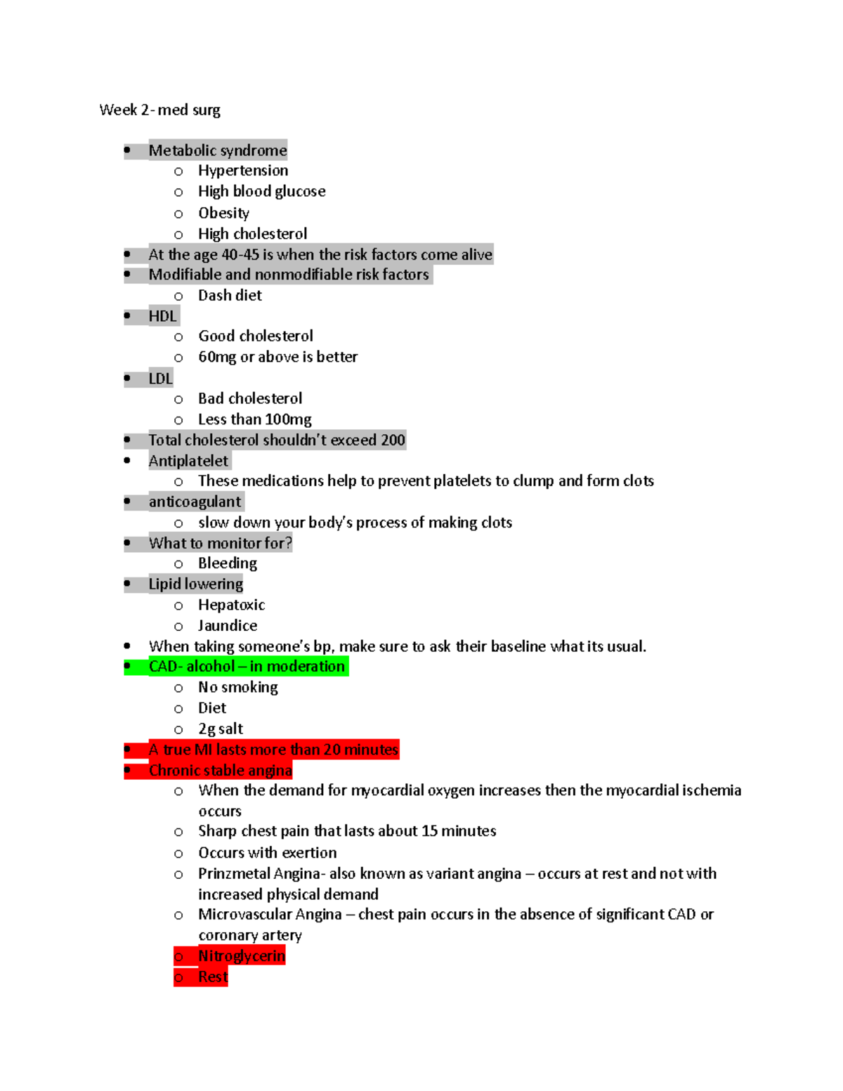 Week 2 med - notes - NURS 303 - CSUN - Studocu
