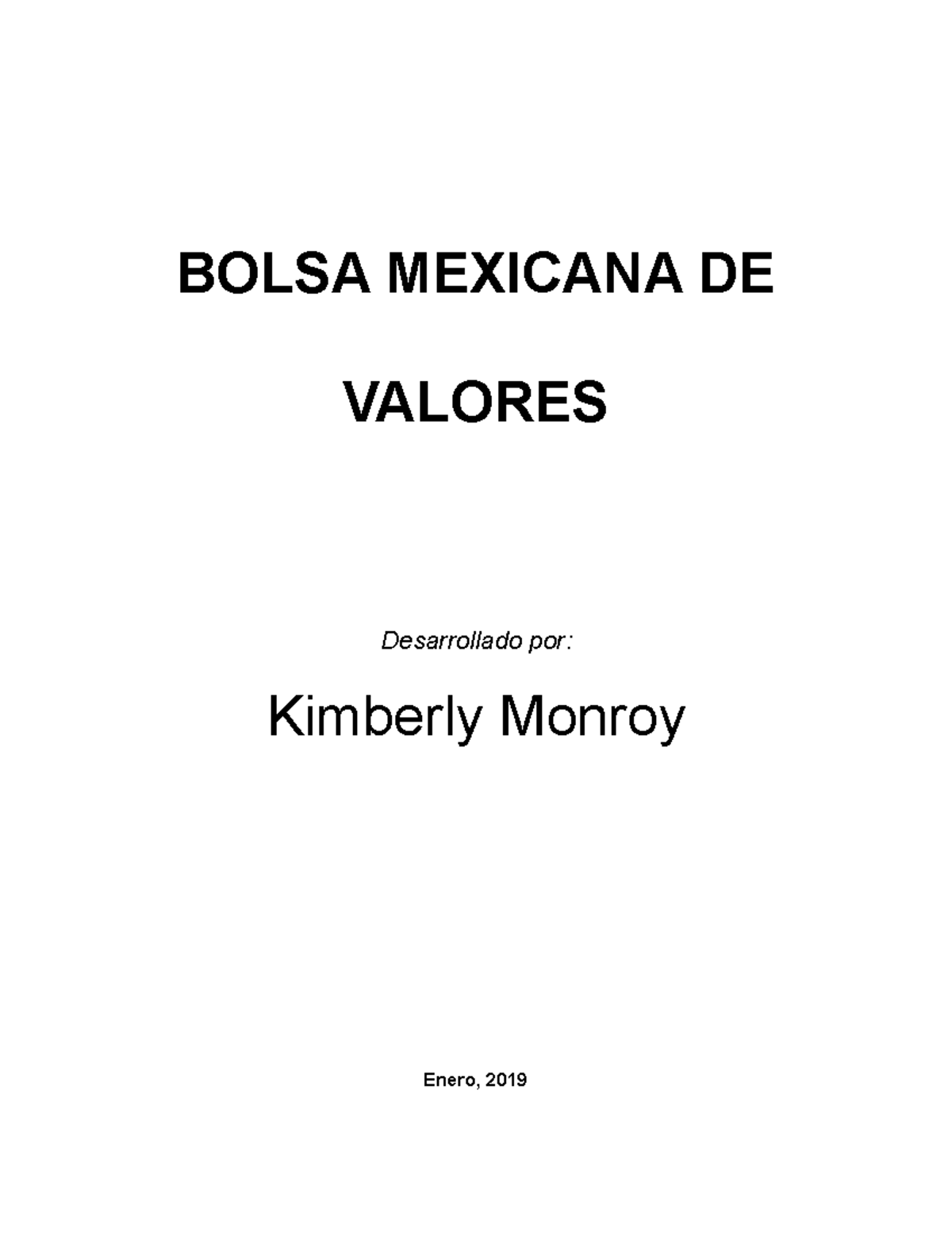 Kimberly Monroy Investigacion 04 - BOLSA MEXICANA DE VALORES ...