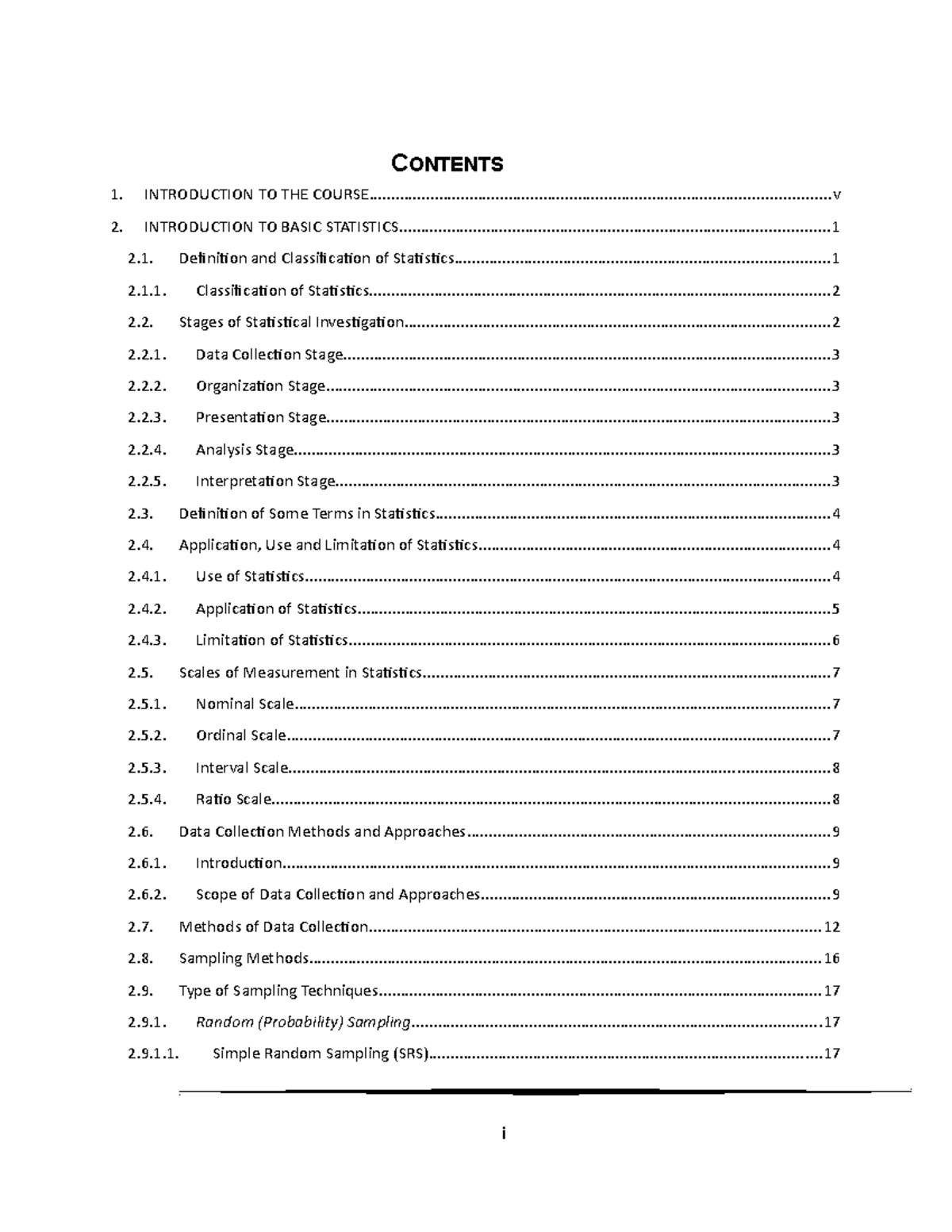 Basic stat material (text) - CONTENTS INTRODUCTION TO BASIC - Studocu