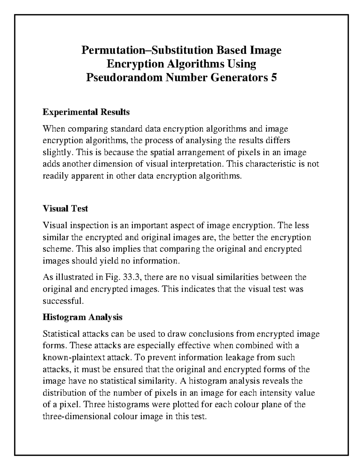 Permutation 5 Permutation Substitution Based Image Encryption Algorithms Using Pseudorandom