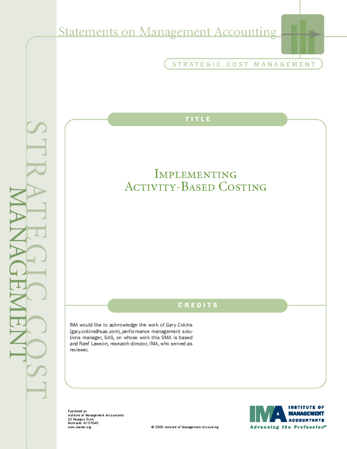 Strategic-cost-management - Statements on Management Accounting ...