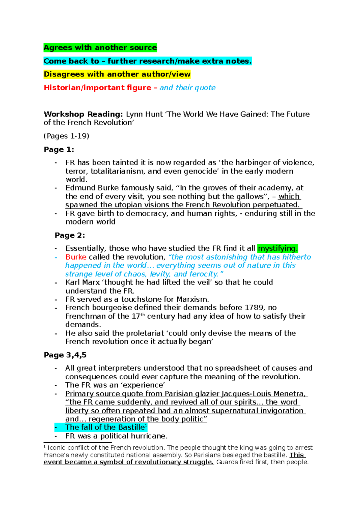 French Revolution notes - Agrees with another source Come back to ...