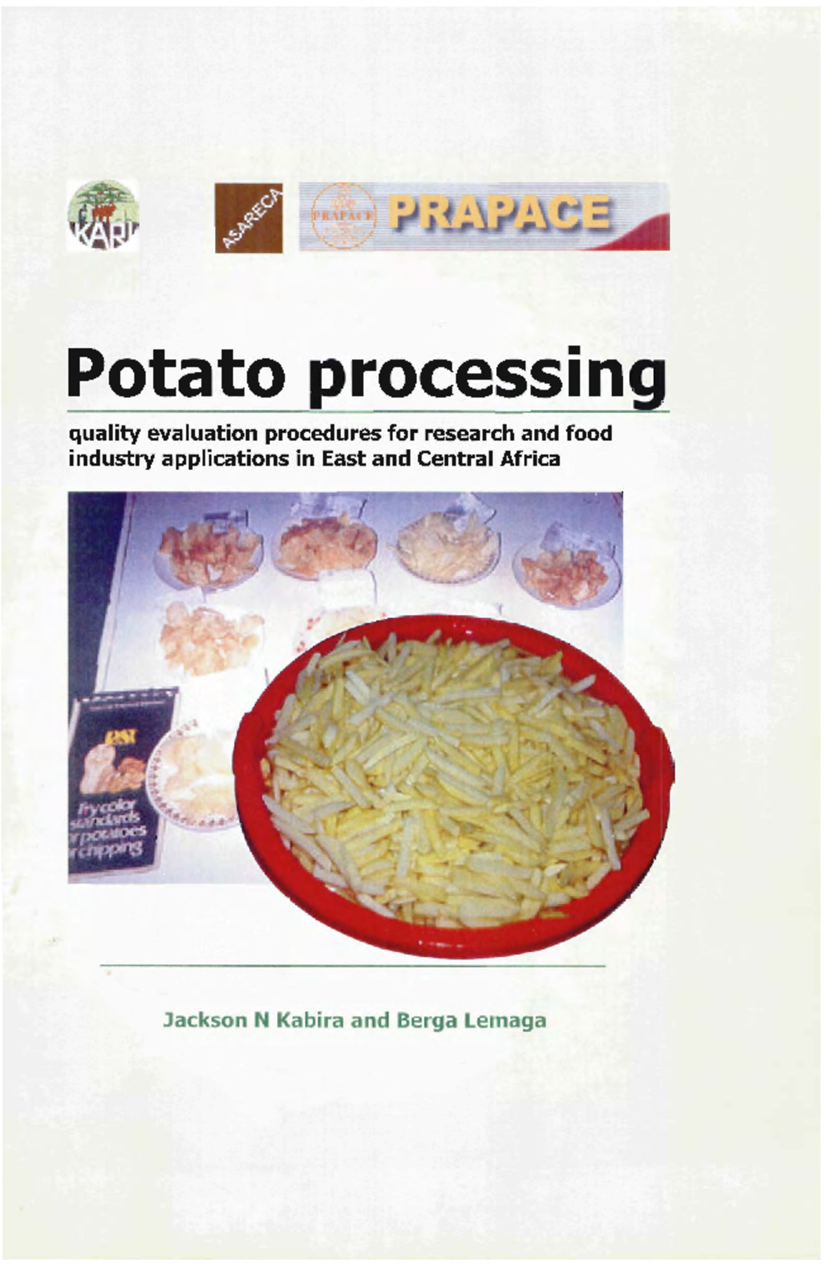 Potato processing - Sample only - Potato processin quality evaluation ...