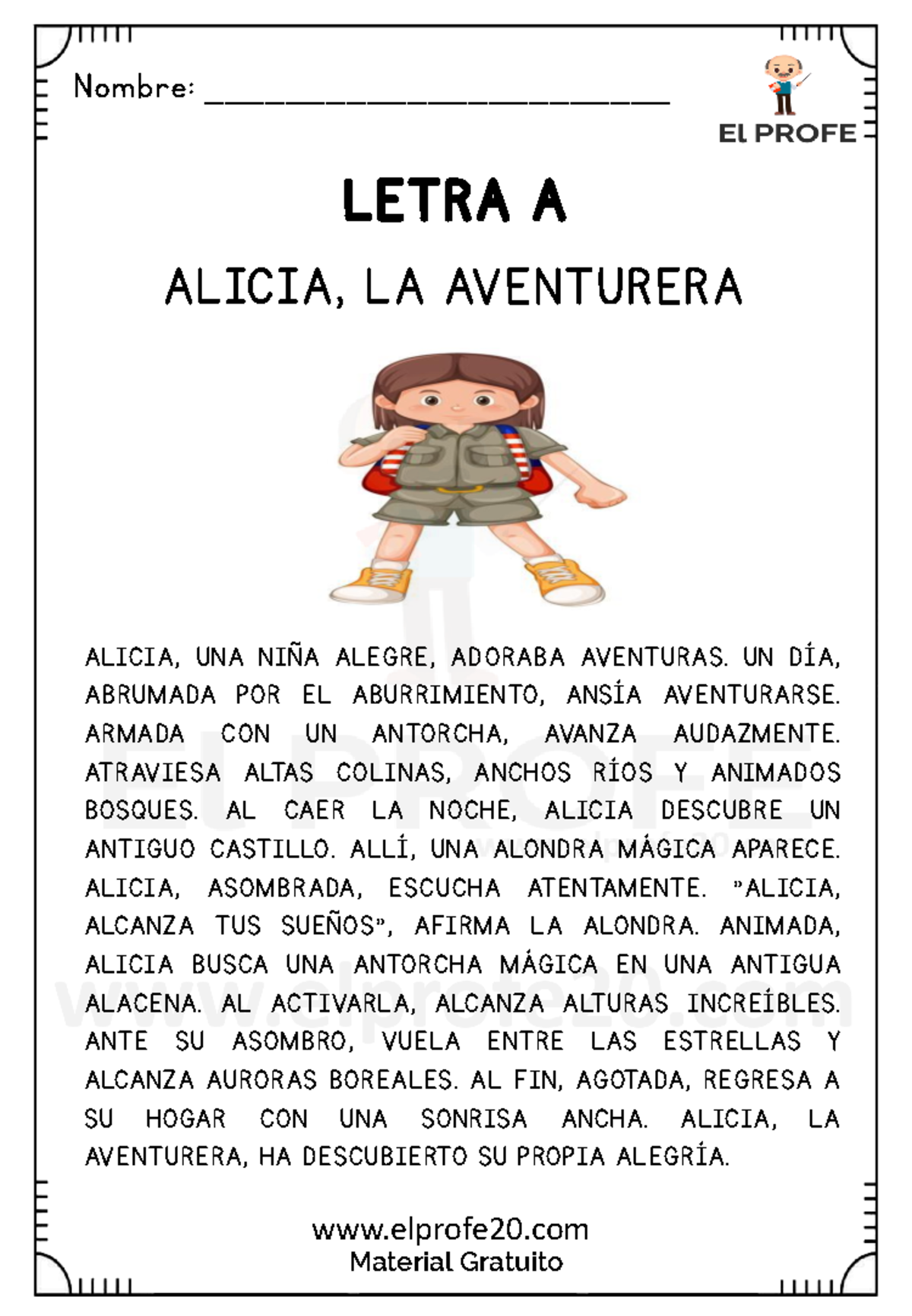 Cuadernillo cuentos con letras del abecedario mayusculas elprofe 20 ...