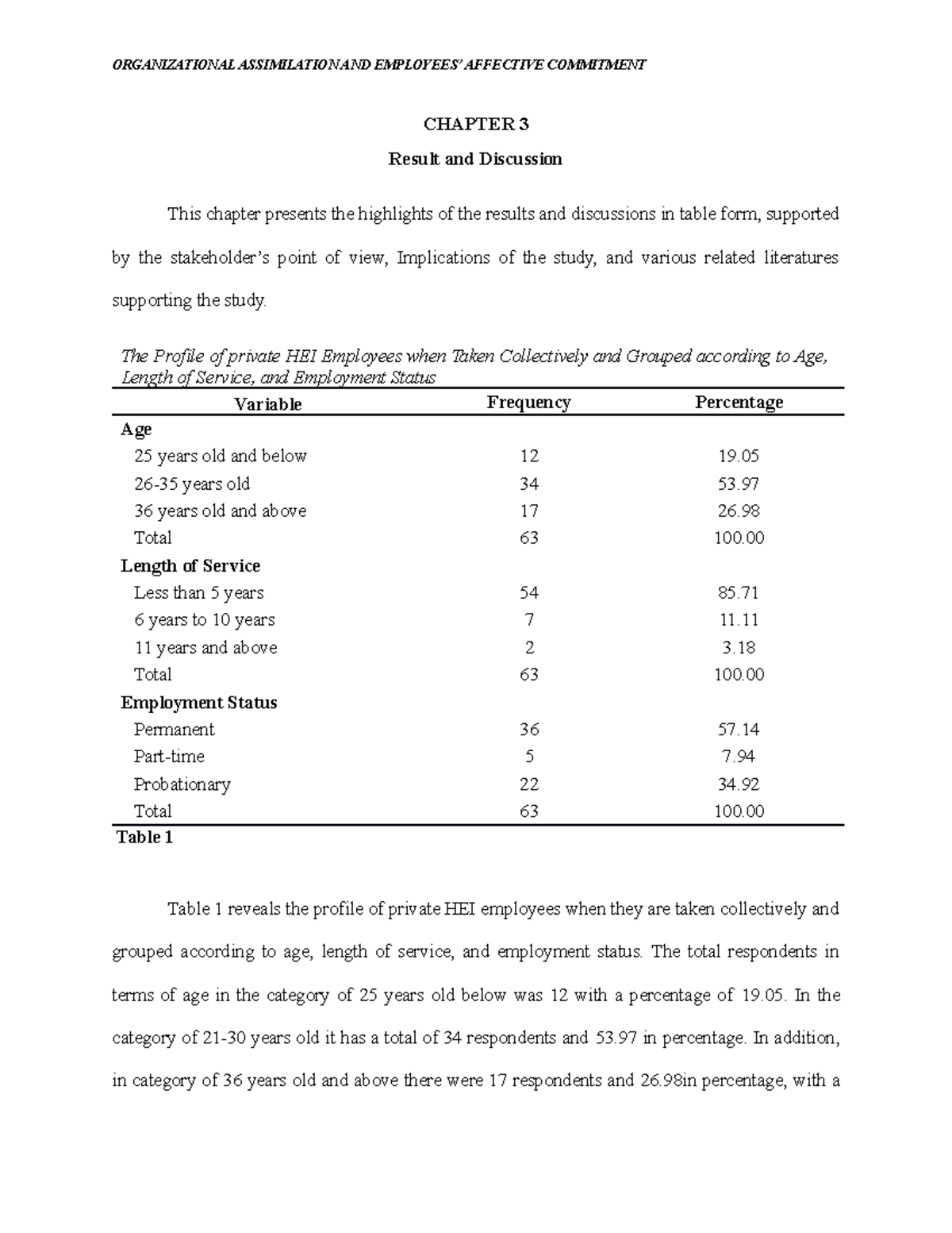 Corrected YEE Final Final Chapter 3 - CHAPTER 3 Result and Discussion ...