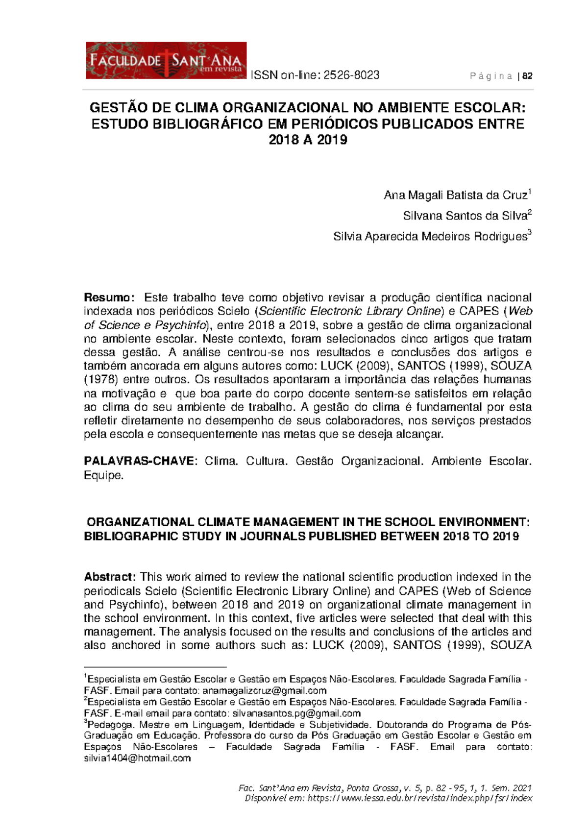 1981-Texto do artigo-5177-1-10-20210804 - Fac. Sant’Ana em Revista, Ponta Grossa, v. 5, p. 82 ...