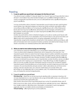 Project Management - Chapter 8 Exercise Answer Key - Project Management – Chapter 8 Exercise ...