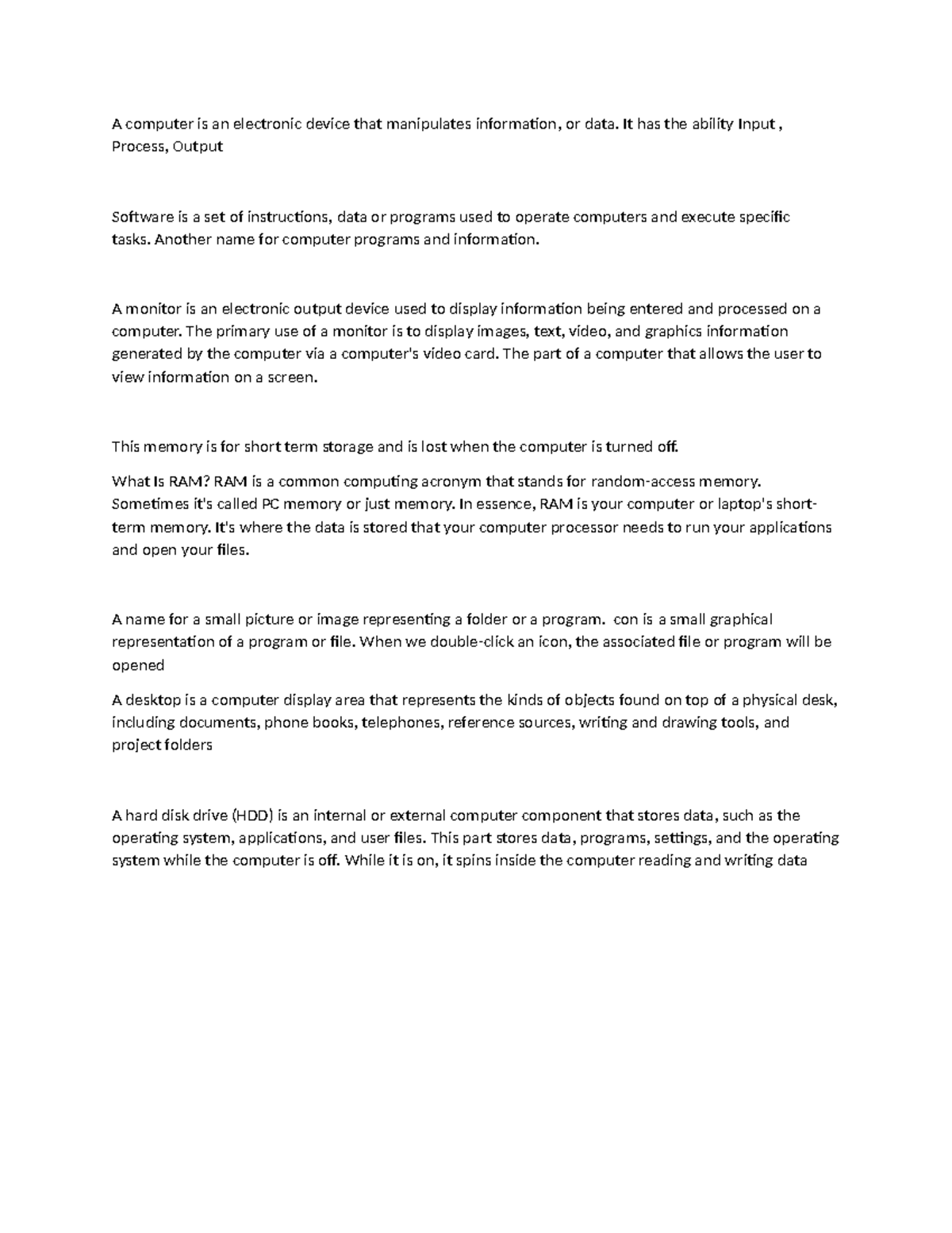 A computer is an electronic device that manipulates information - It ...