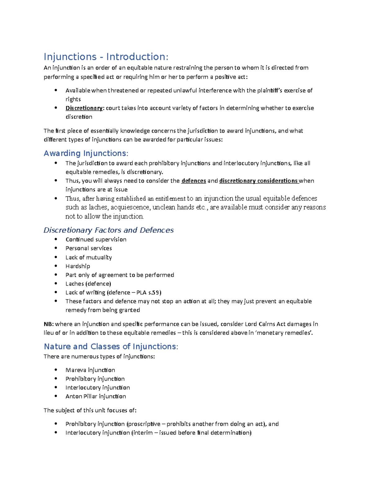 Mandatory And Interlocutory Injunctions Equitable Remedies mandatory-and-interlocutory-injunctions-equitable-remedies