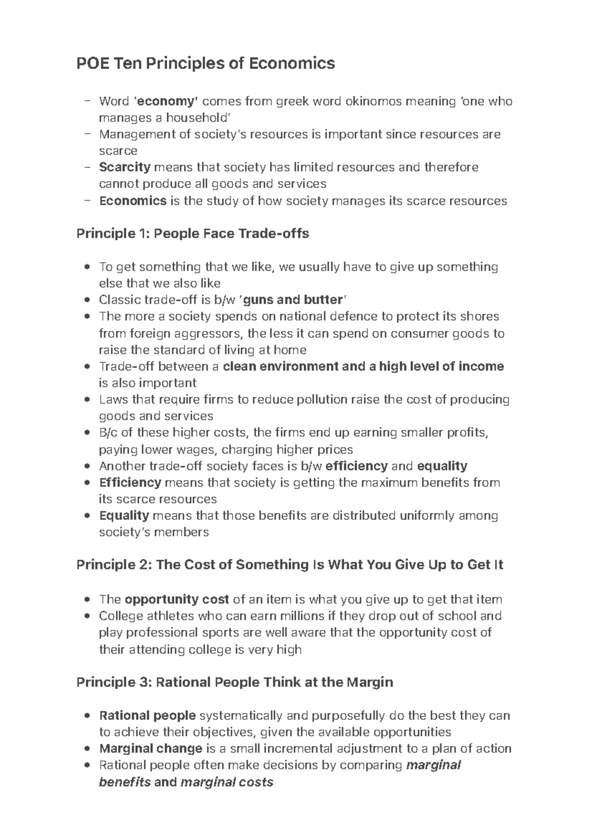 POE Ten Principles of Economics - – – – – POE Ten Principles of - Studocu