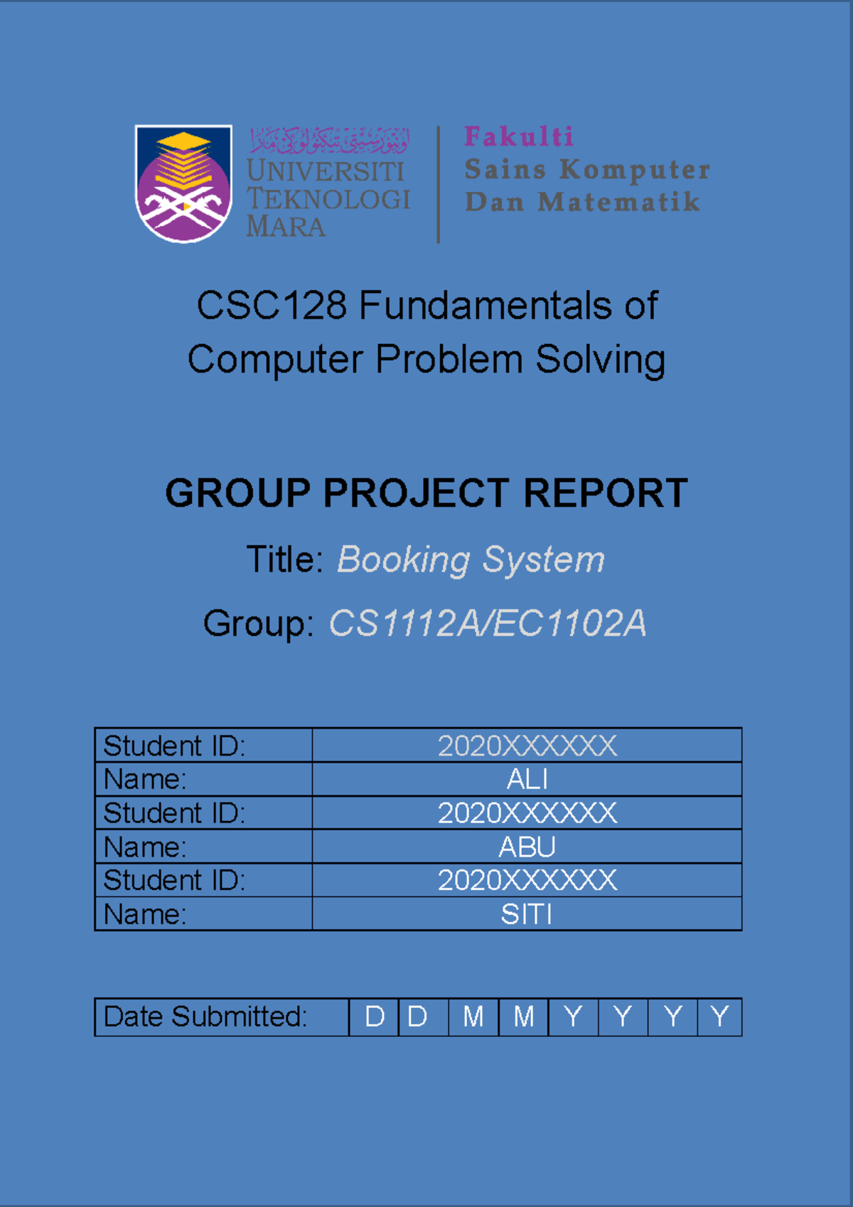 CSC128 Mini Project Final Report & Rubric - CSC128 Fundamentals of Computer Problem Solving ...