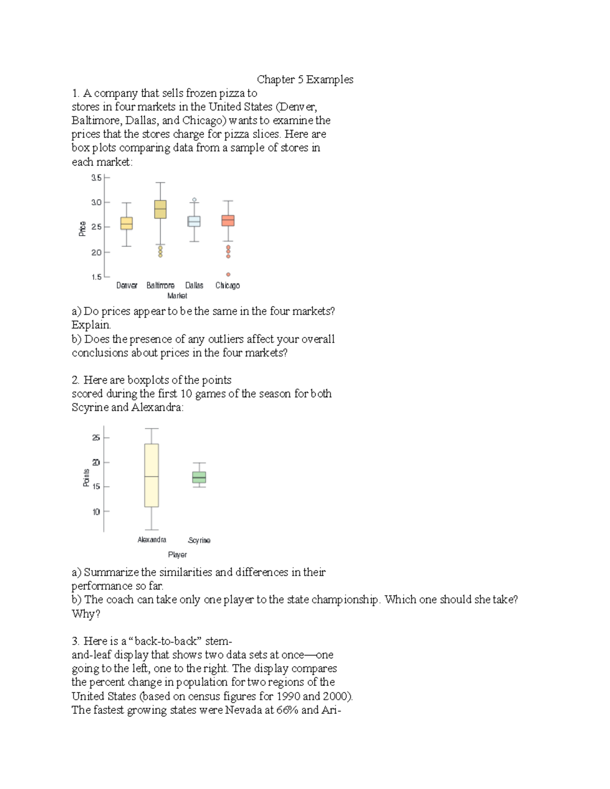 Chapter 5 examples - practice problems - Chapter 5 Examples 1. A ...