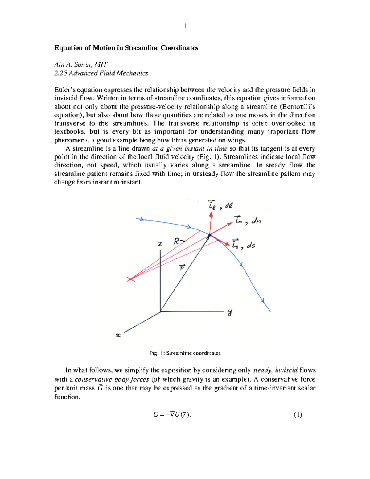 04 streamline - mechnics of fluid - Equation of Motion in Streamline ...