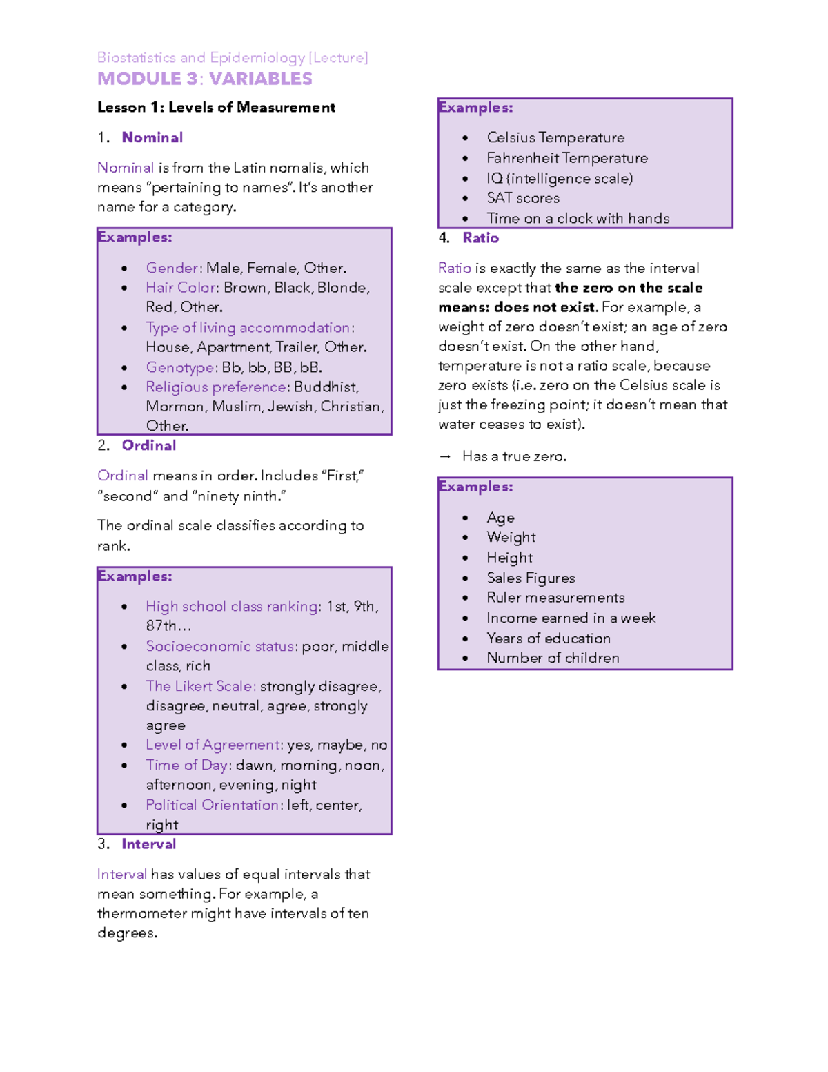 Biostatistics and Epidemiology (Lecture) Module 3 Transes ...
