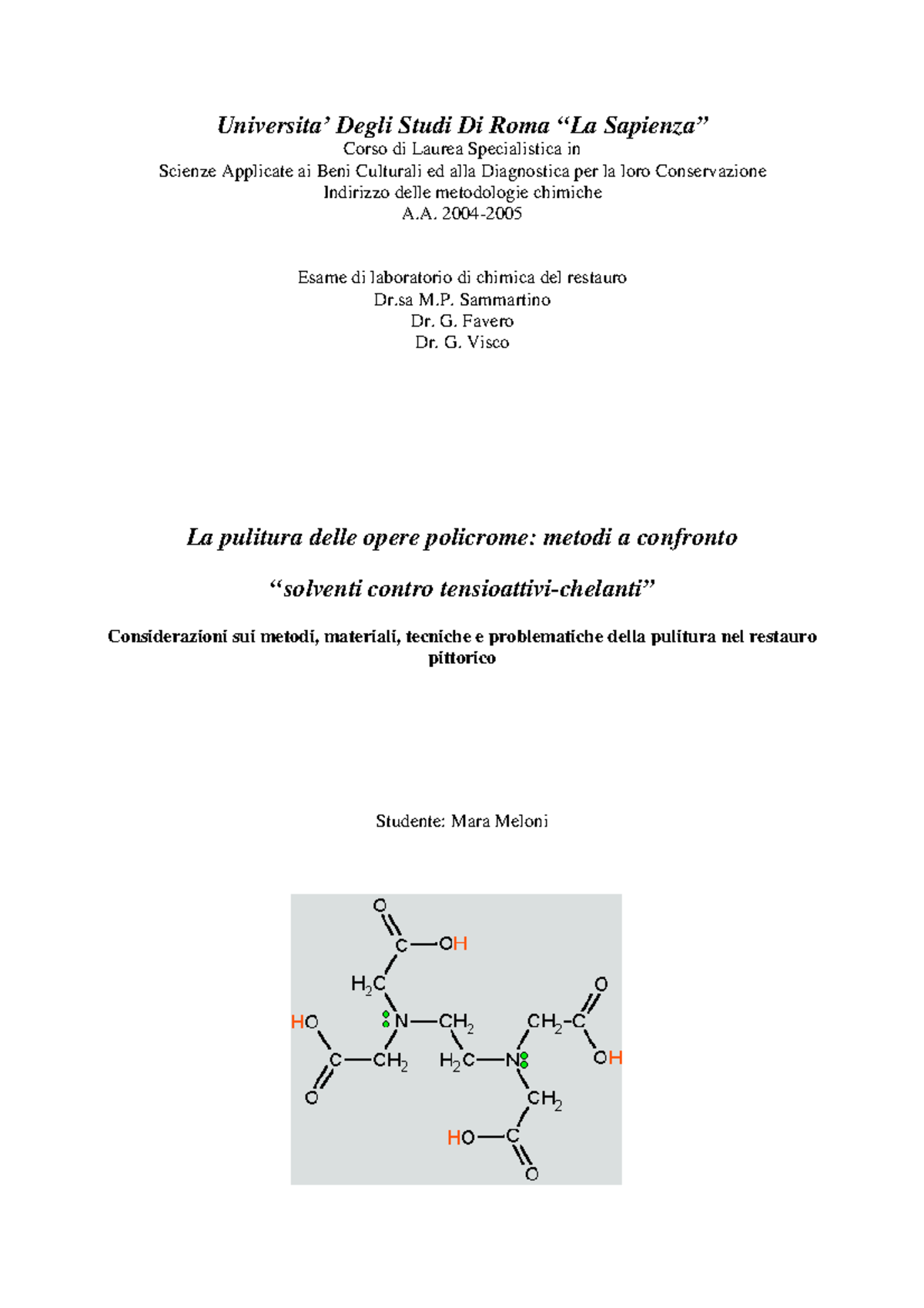 Pulitura opere policrome final 1 reqty - Universita’ Degli Studi Di ...