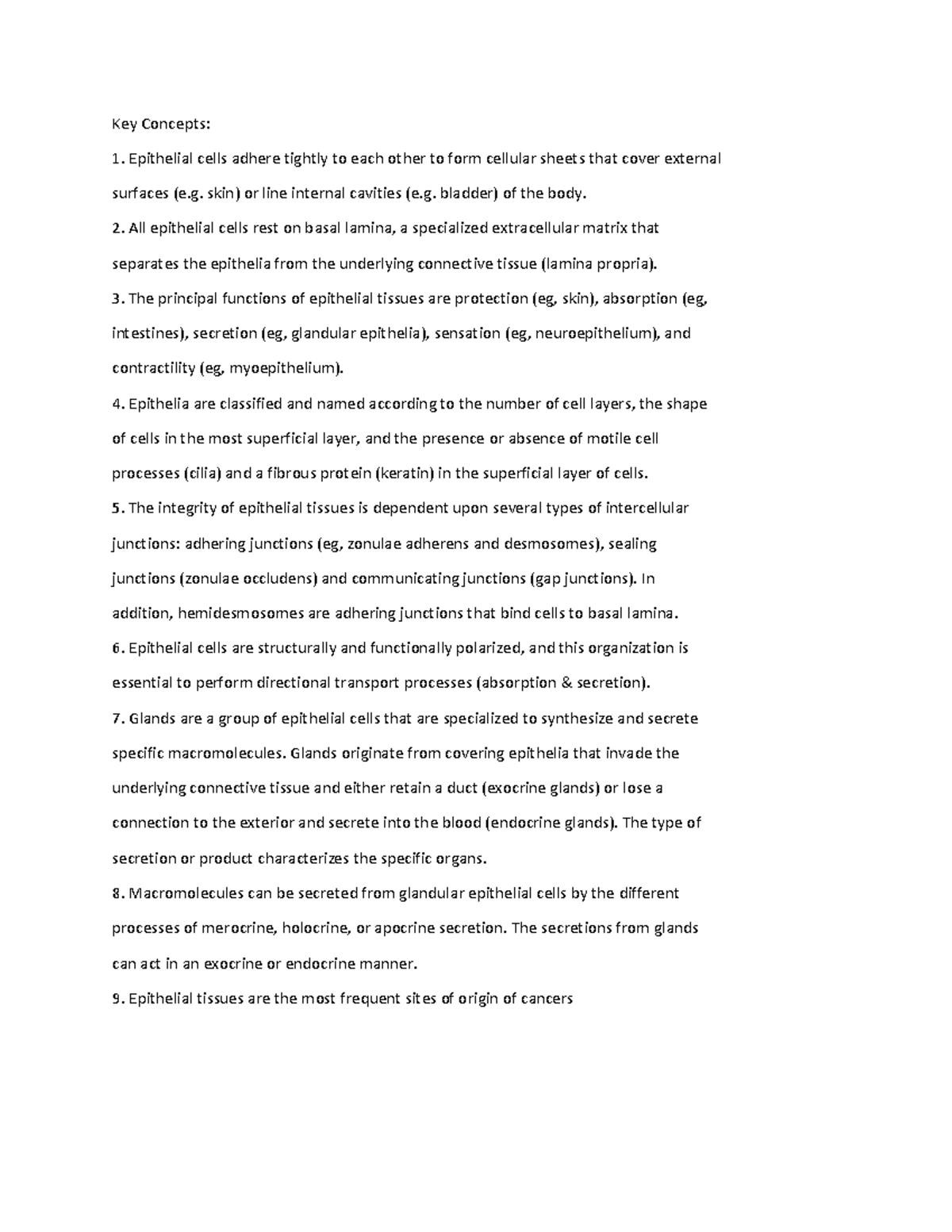 01 Histo Epithelial Tissue - Warning: TT: undefined function: 32 Warning: TT: undefined function ...