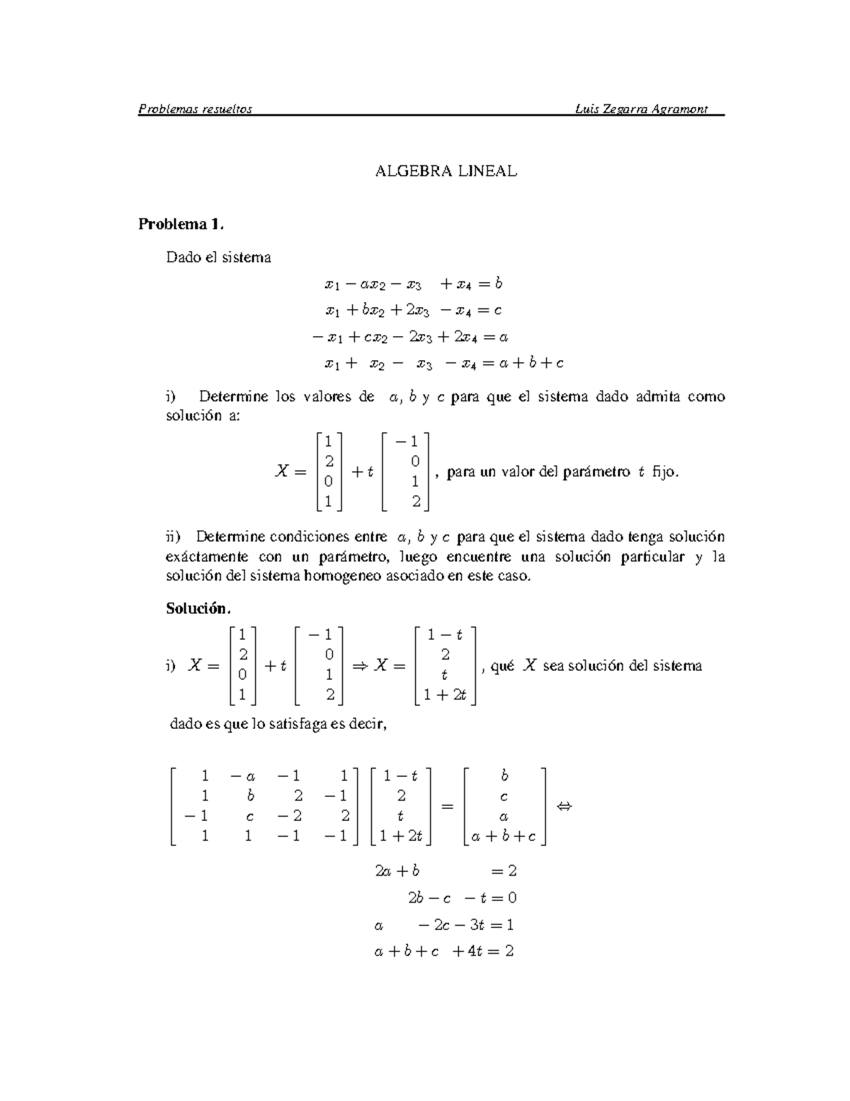 Prob. Res - Problemas Resueltos Álgebra Lineal - Problemas resueltos ...