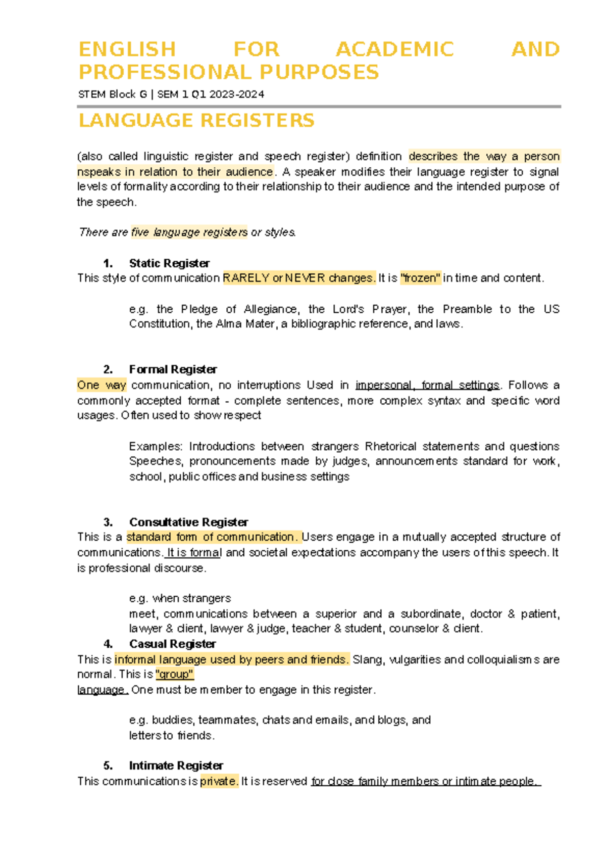 EAPP Notes A5 (Repaired) - ENGLISH FOR ACADEMIC AND PROFESSIONAL ...