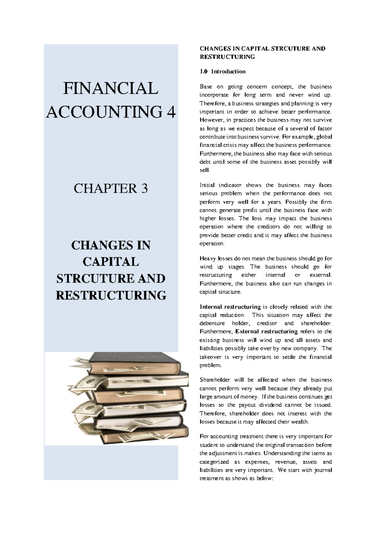 Chapter 3 FA5 - slide - FINANCIAL ACCOUNTING 4 CHAPTER 3 CHANGES IN ...