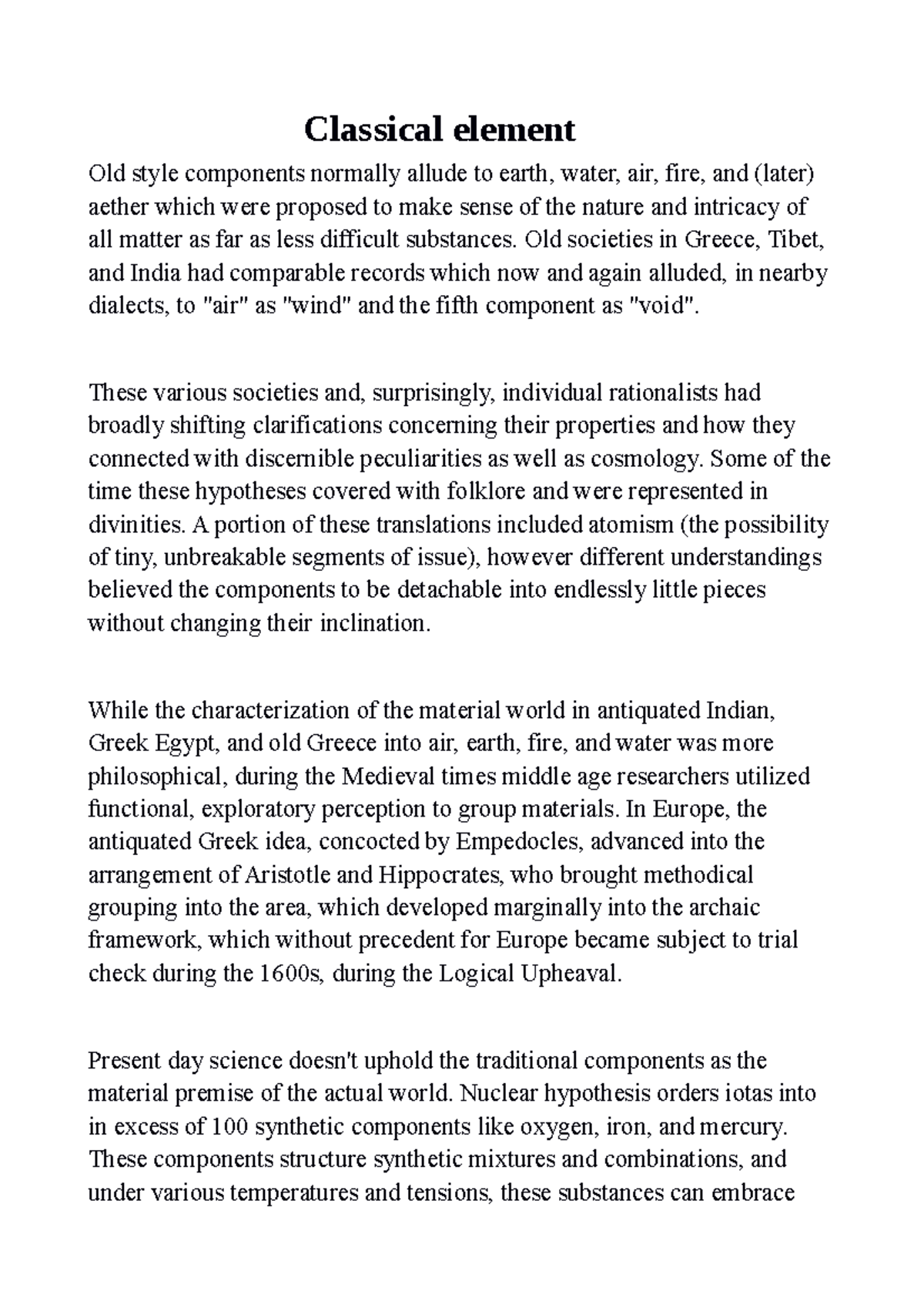 Classical element - Ifah - Classical element Old style components ...