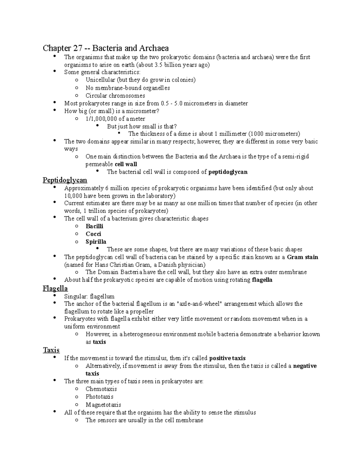 chpt. 27 - bacteria and archaea - Chapter 27 - Bacteria and Archaea The ...