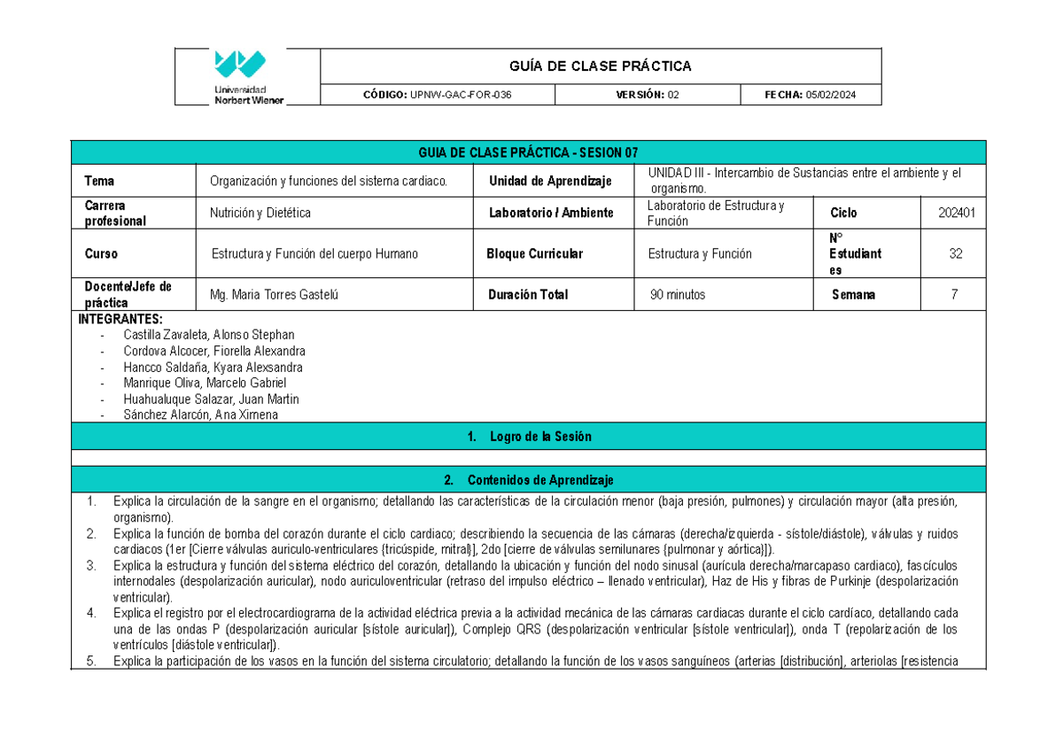 GUIA Practica 7 - CÓDIGO: UPNW-GAC-FOR-036 VERSIÓN: 02 FECHA: 05/02/ GUIA DE CLASE PRÁCTICA ...