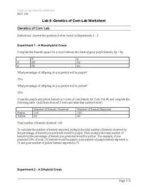 Lab 1 Scientific Method Lab Worksheet - BSC 108 Lab 1: Scientific ...