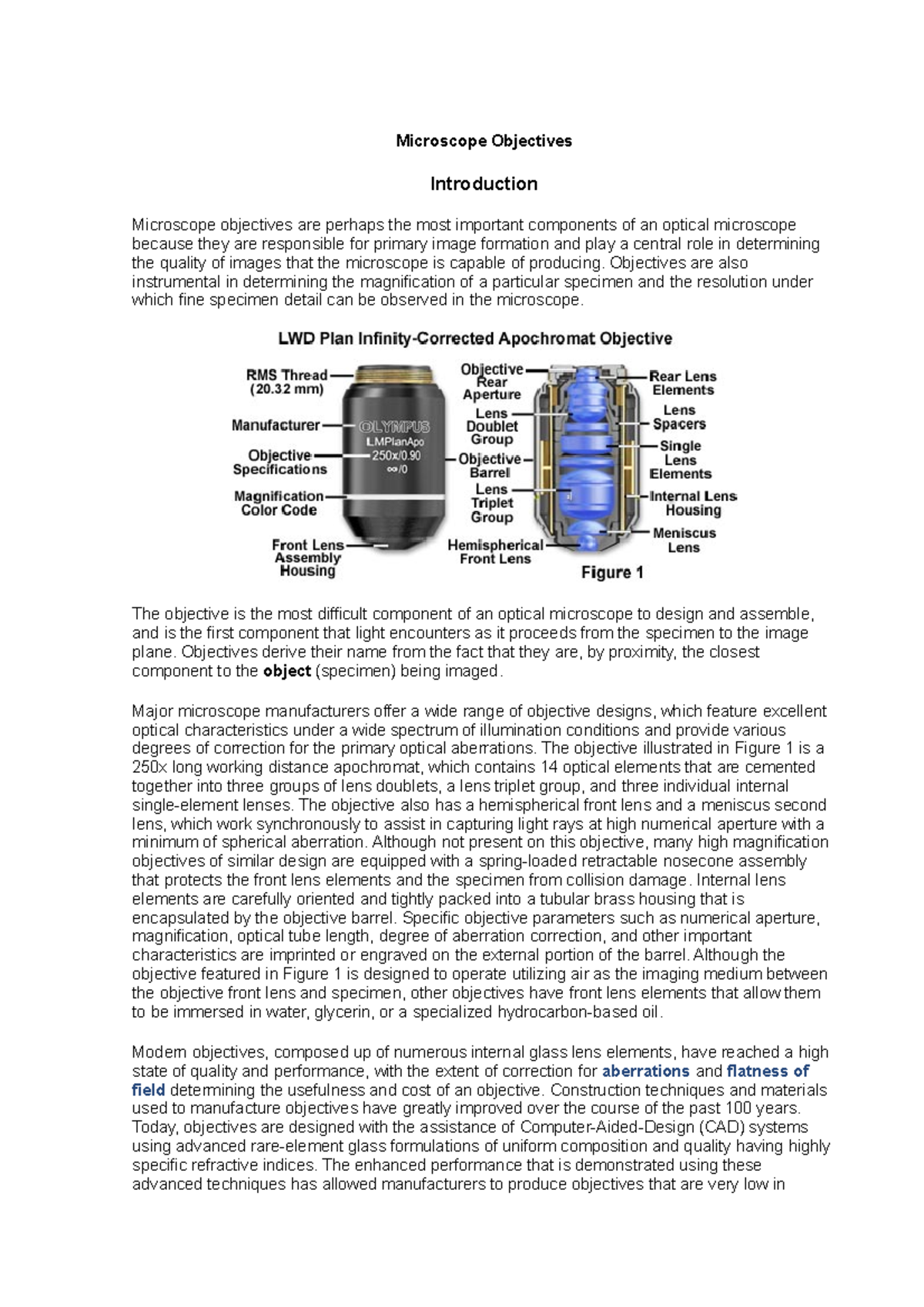Microscope Objectives - Microscope Objectives Introduction Microscope ...
