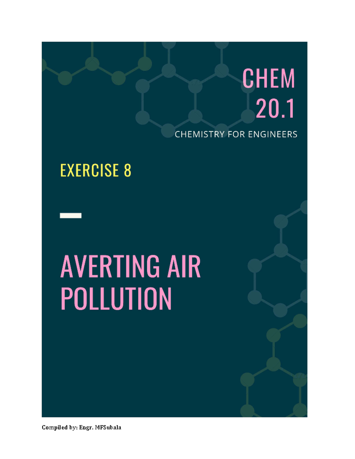 Exercise 8 - Averting AIR Pollution - Exercise 8 Averting Air Pollution ...