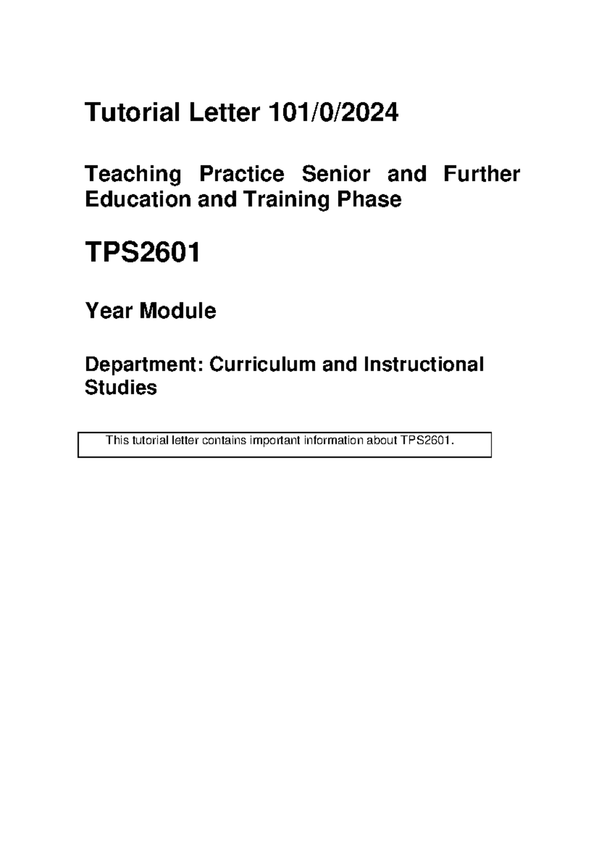 TPS2601 Assign 2 Yvonne Nyandoro - Tutorial Letter 101/ 0 /202 4 ...