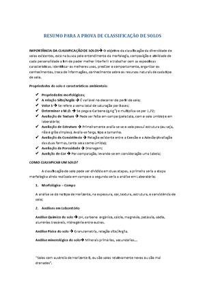 Chernossolos - Resumo Solos E Fundações - CHERNOSSOLOS CHERNOSSOLO ...