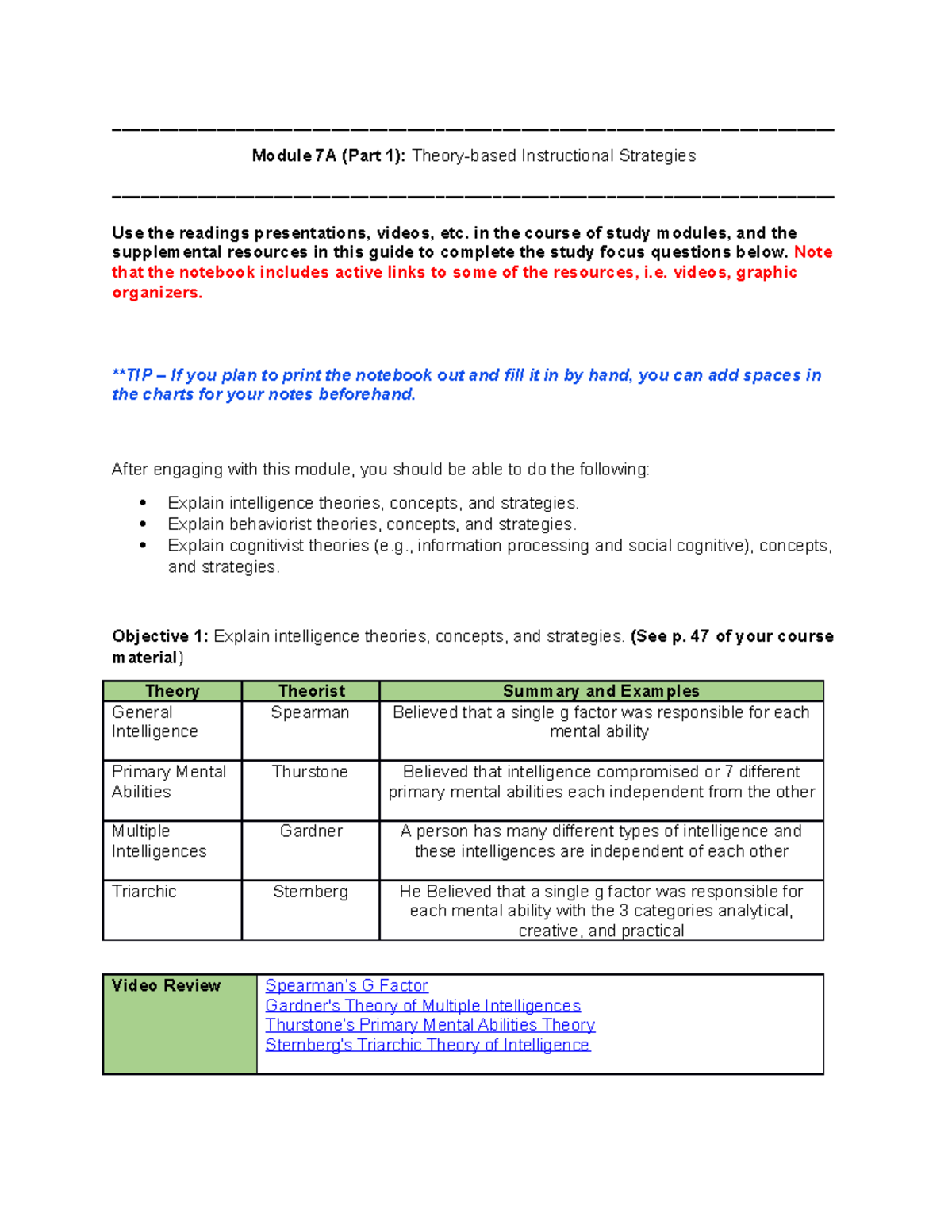 Module 7A Notebook - 1 - recent - - Studocu