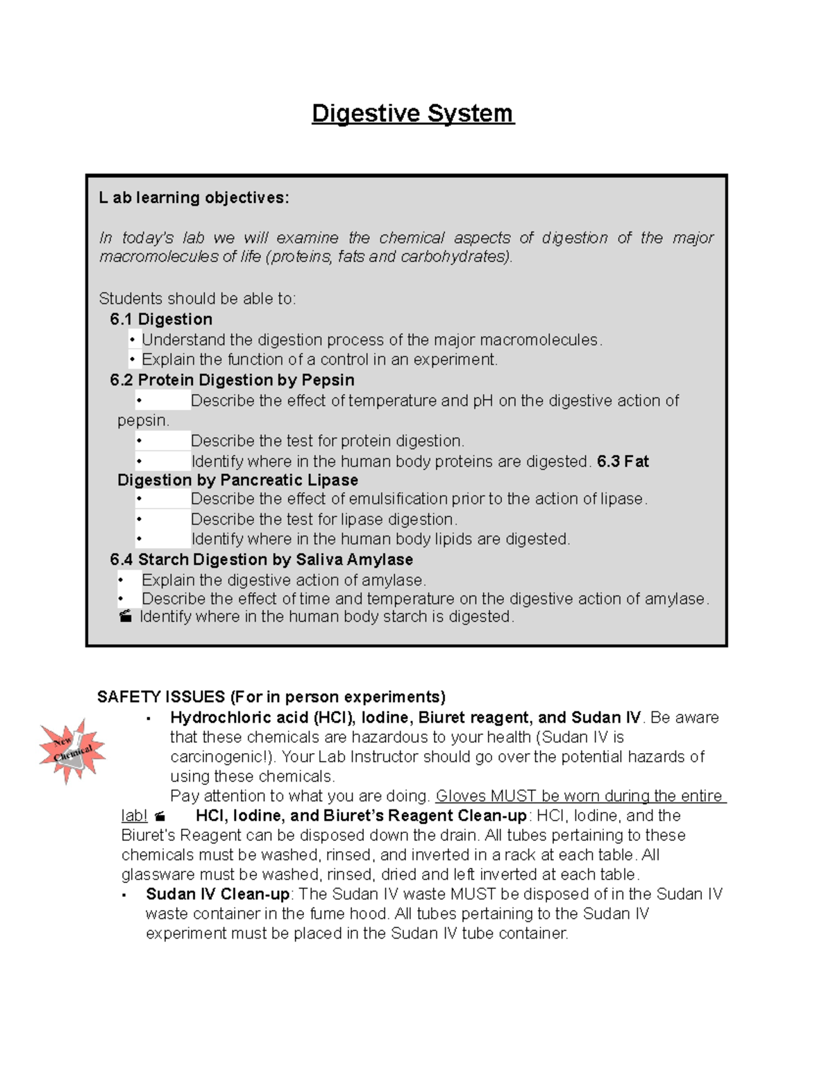 Digestive System Virtual - Digestive System L ab learning objectives ...