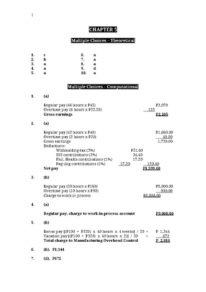 Management advisory services compilation of formula - Cost Acctg and ...