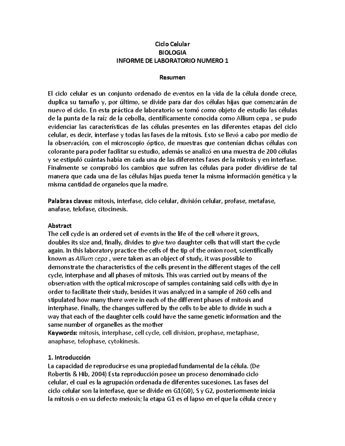 Ciclo Celular G nforme - Nota: 5 - Warning: TT: undefined function: 32 Warning: TT: undefined ...