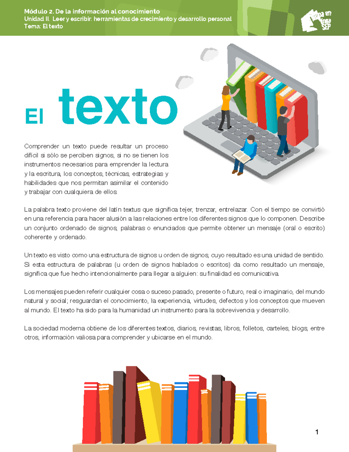 M2 S2 El texto PDF - dawdawd - 1 Módulo 2. De la información al ...