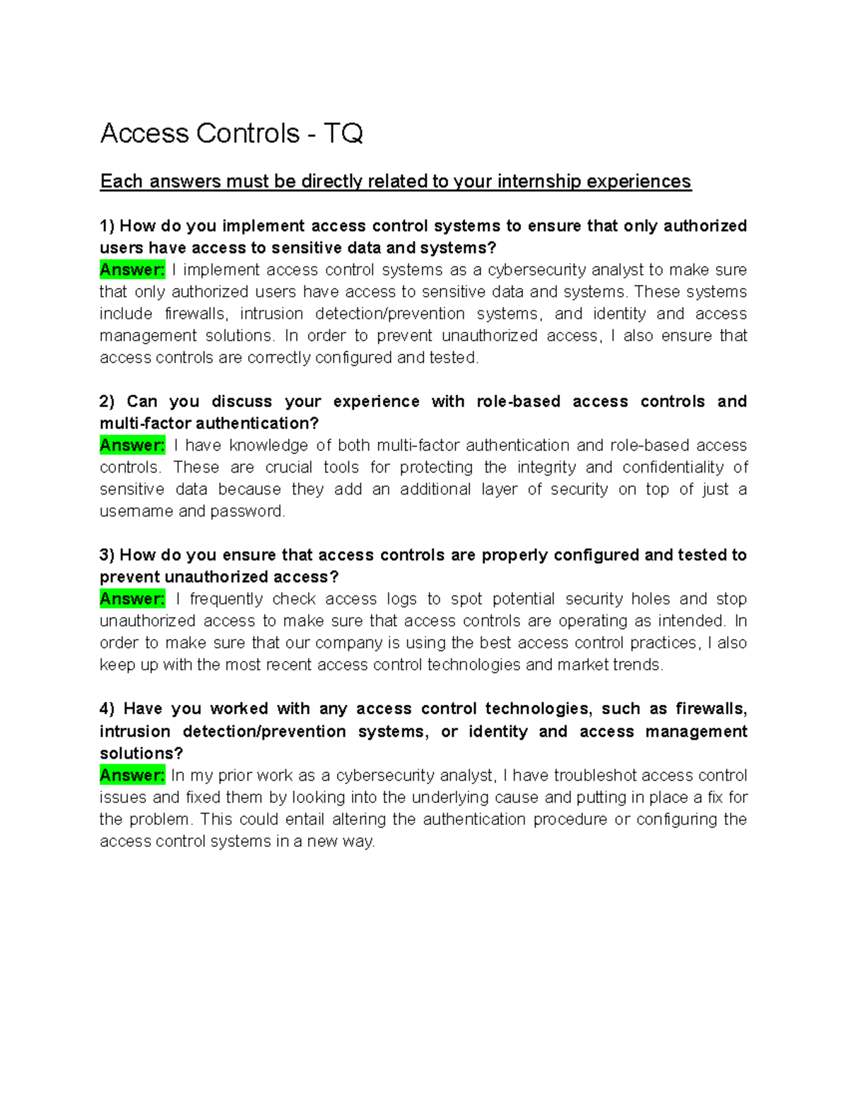 Access Controls - These systems include firewalls, intrusion detection ...