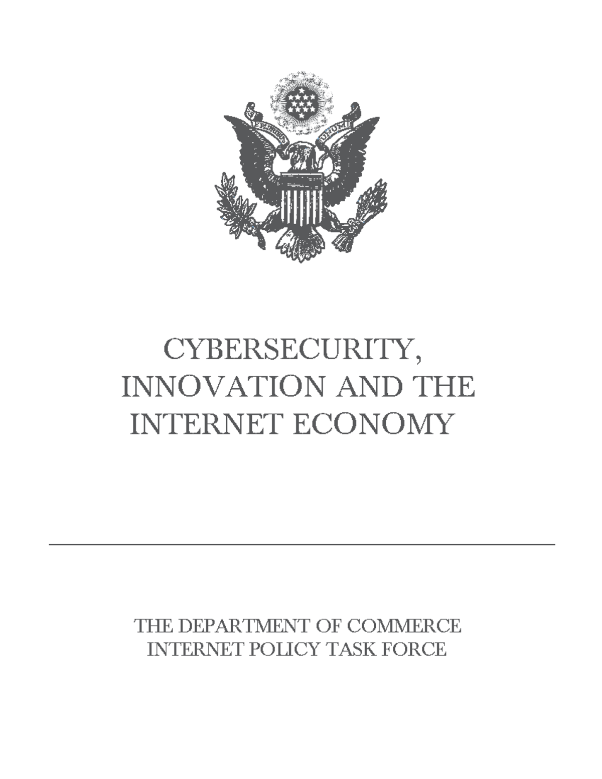 Cybersecurity Green-Paper Final Version - CYBERSECURITY, INNOVATION AND ...