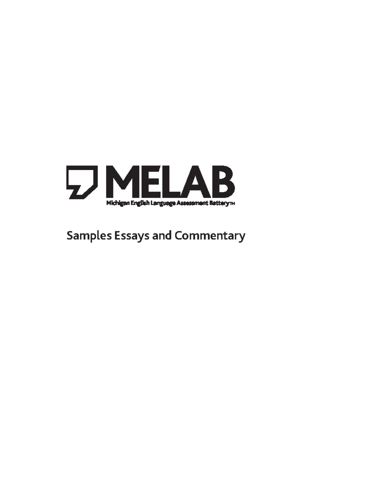 Melab Sample Essays Commentary 2013 - Samples Essays and Commentary ...