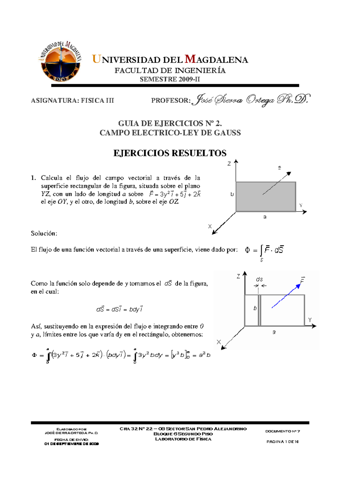 GUIA DE EJERCICIOS Nº 2. CAMPO ELECTRICO-LEY DE GAUSS - ** - Studocu
