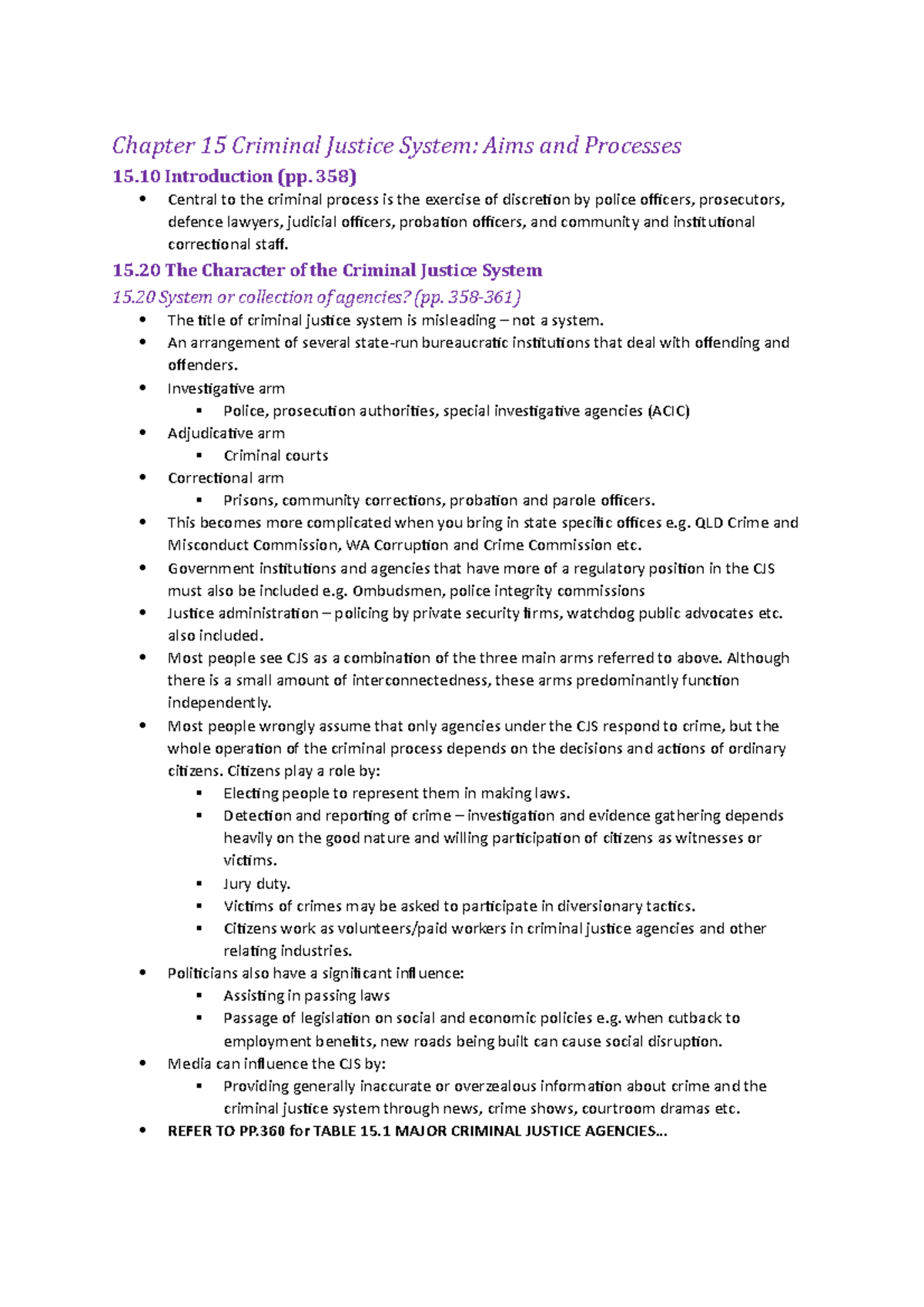 Chapter 15 Criminal Justice System - Chapter 15 Criminal Justice System ...